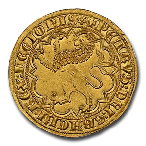 (1350-69)-S Spain Gold Dobla de 35 Maravedis MS-66 NGC