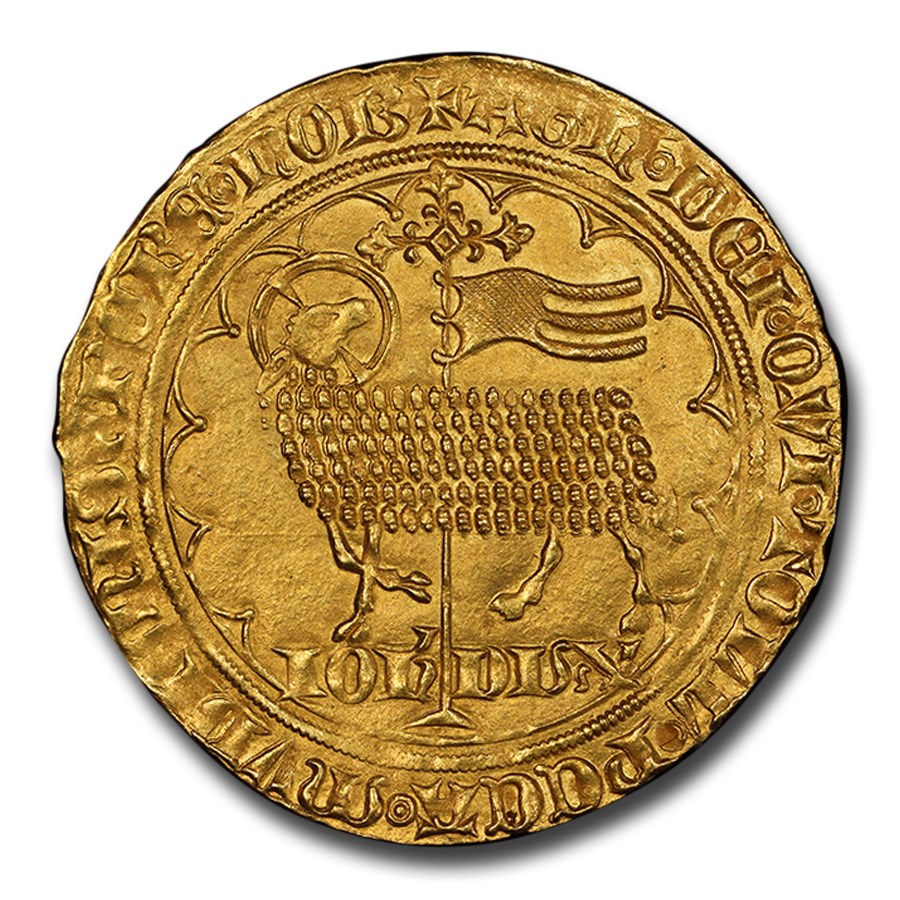 Buy (1355-1383) Belgium Gold 2 Mouton d'Or MS-63+ NGC | APMEX