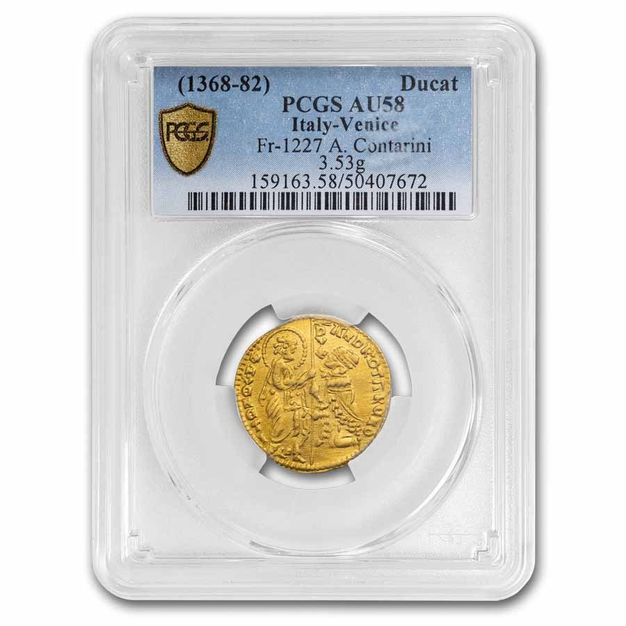 Buy 1368-82 Venice Gold Zecchino Ducat AU-58 PCGS | APMEX