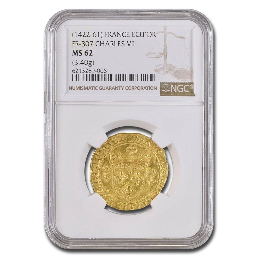 Buy 1422-1461 France Gold Ecu d'Or Charles VII MS-62 NGC | APMEX