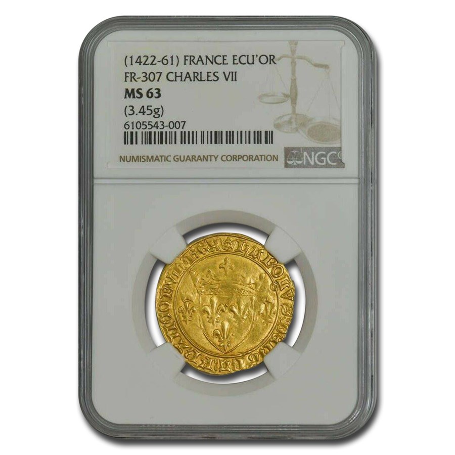 Buy 1422-1461 France Gold Ecu d'Or Charles VII MS-63 NGC | APMEX