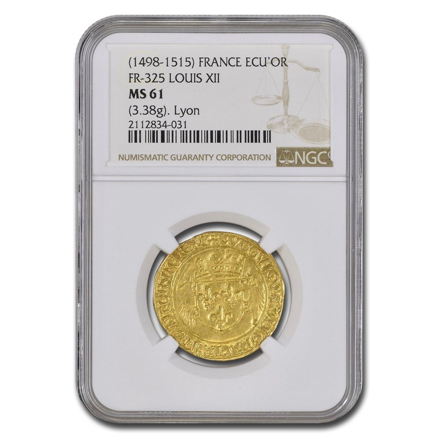 Buy 1498-1515 France Gold Ecu d'Or Louis XII MS-61 NGC (3.38 G.) | APMEX