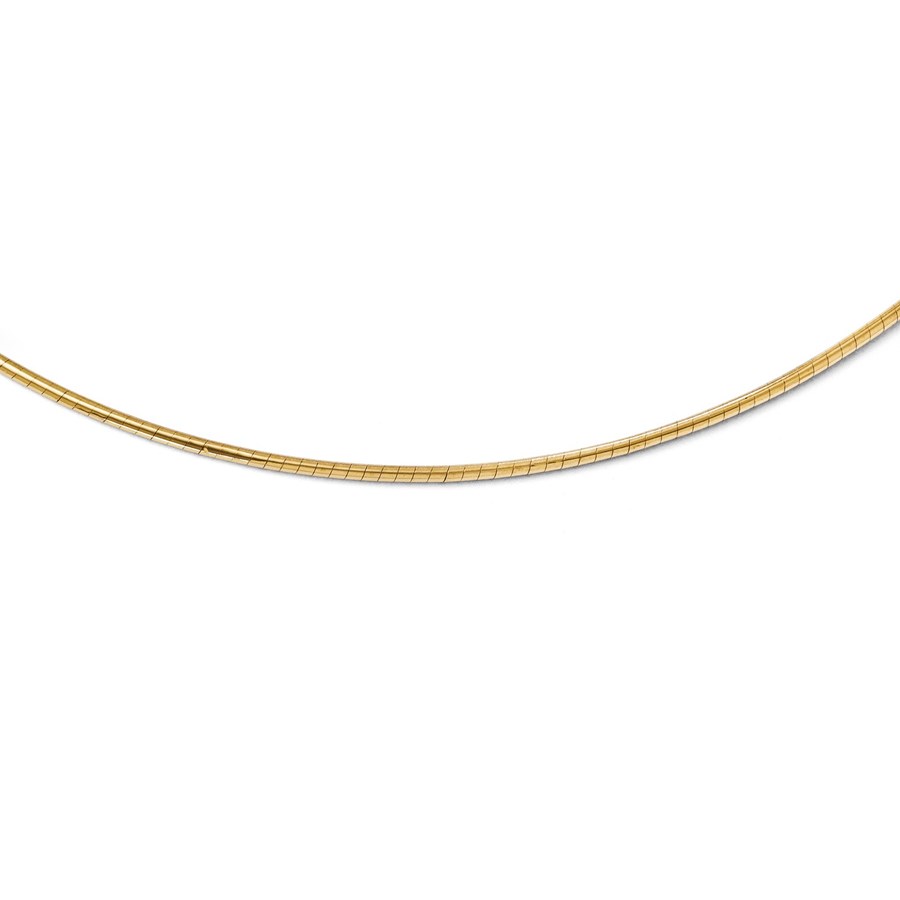 Buy 14K 2mm Round Omega Necklace - 16 in. | APMEX