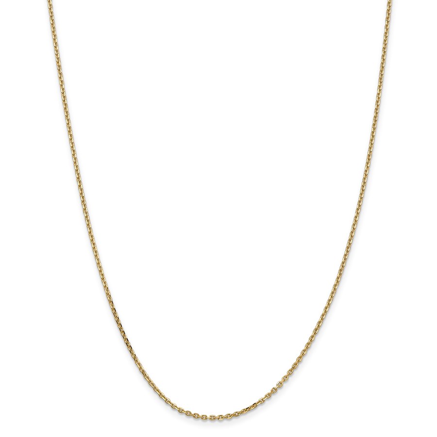 Buy 14k Gold 1.65 mm Solid Diamond-cut Cable Chain | APMEX