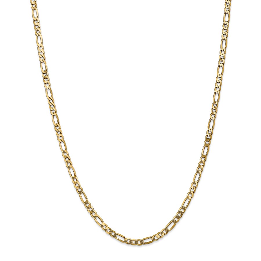 Buy 14k Gold 4 mm Flat Figaro Chain Necklace - 22 in. | APMEX