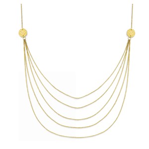 Buy 14k Gold Five Strand Necklace | APMEX