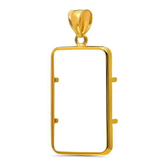 Buy 14K Gold Prong Plain-Front Bezel (1 oz Gold Bar) PAMP Suisse | APMEX