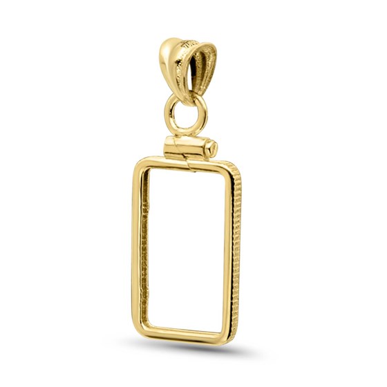 14K Gold Screw-Top Plain-Front Bezel (2.5 gram PS Gold Bar) | Gold Bar ...