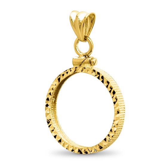 Buy 14K Gold Screw-Top D/C Coin Bezel - 20.1 mm | APMEX