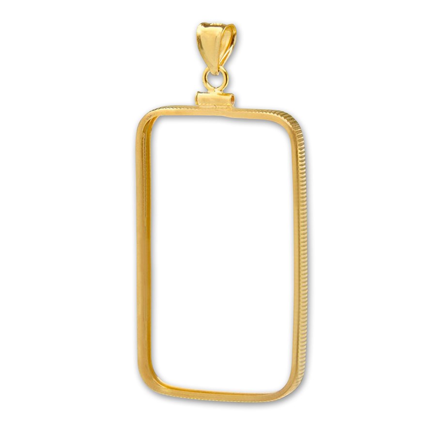 14K Gold Screw-Top Plain-Front Bezel (10 gram PS Gold Bar) | Gold Bar ...