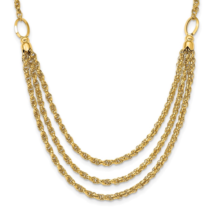 Buy 14K Polished Multi-layer Necklace - 18 in. | APMEX