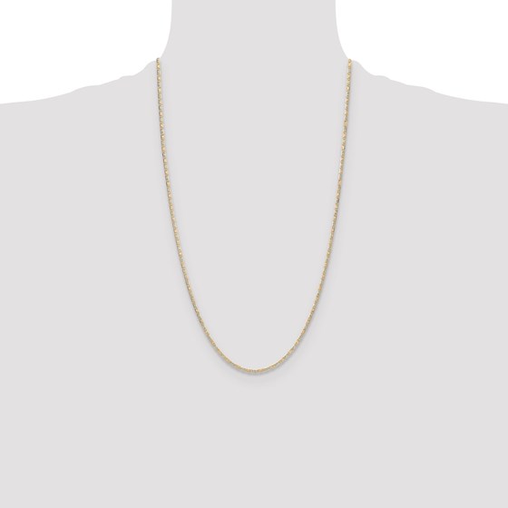 14K Tri-Color 2.0mm Gold Pav‚ Valentino Chain - 26 in.