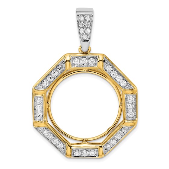 Buy 14K Two-tone Dia Octa 21.6 mm Prong Cn Bezel Mtg | APMEX