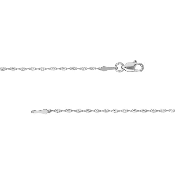 14K White Gold 1.35 mm Dorica Chain w/ Lobster Clasp - 24 in.