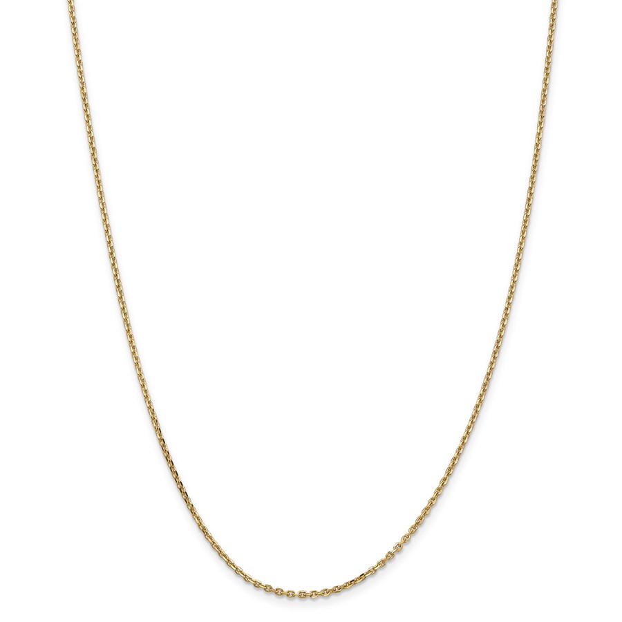 Buy 14k Yellow Gold 1.65 mm Solid Diamond Cut Cable Chain - 22 in. | APMEX