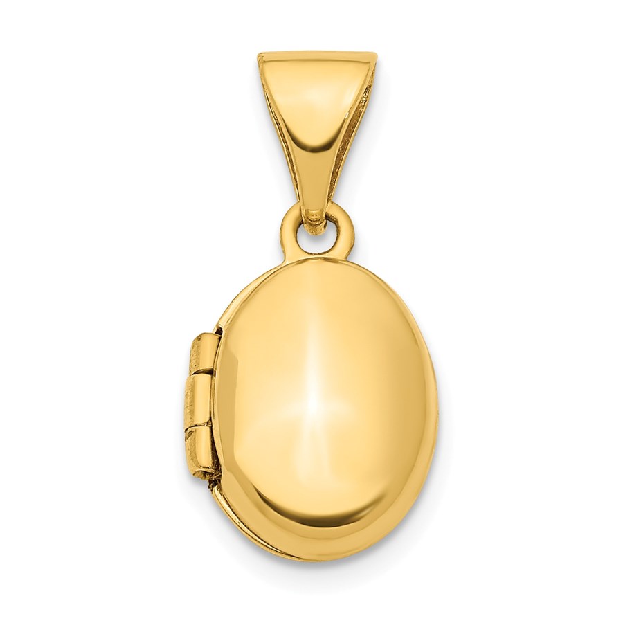 Buy 14k Yellow Gold 12 mm Oval Locket Pendant | APMEX