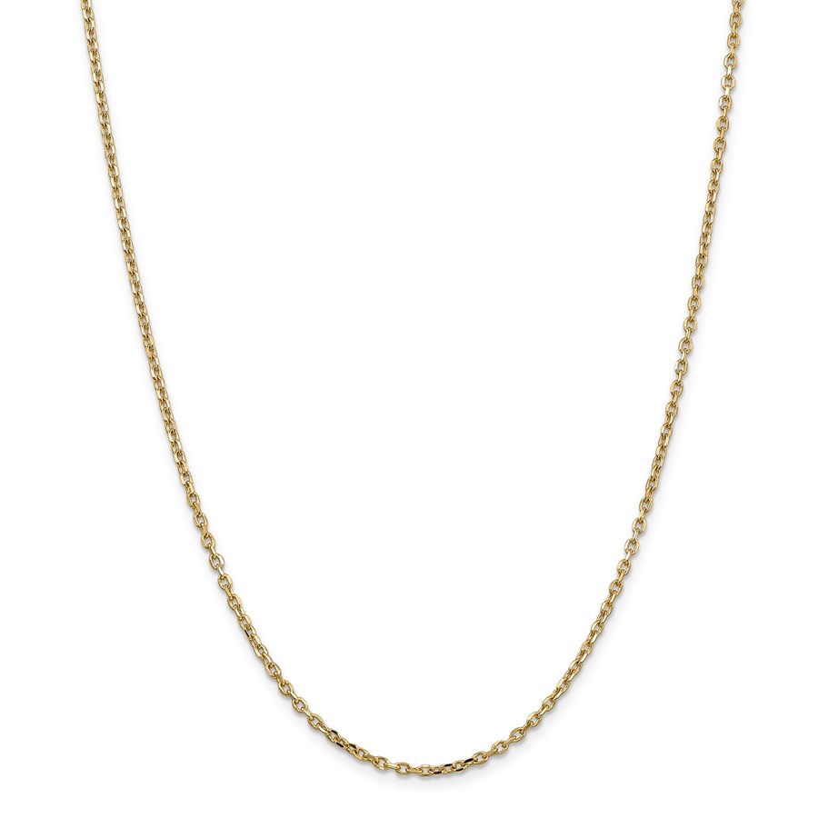 Buy 14k Yellow Gold 2.2 mm Diamond Cut Cable Chain - 22 in. | APMEX