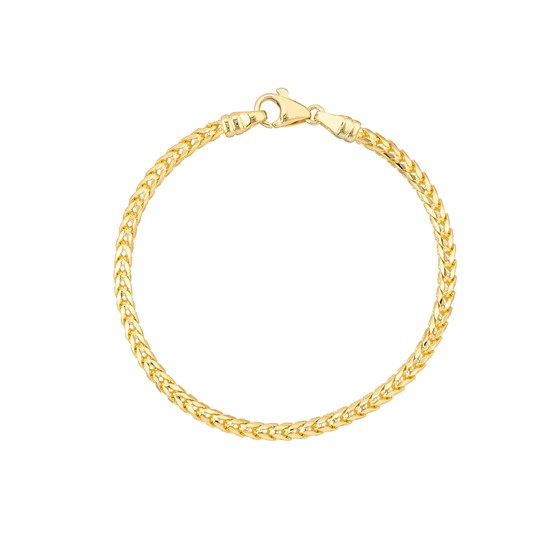 14K Yellow Gold 3.65 mm Round Franco Chain Bracelet - 8.5 in.