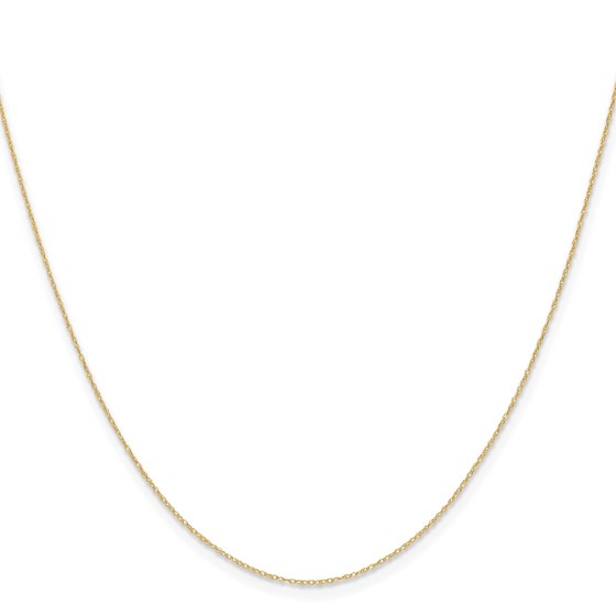 14K Yellow Gold .4 mm Carded Cable Rope Chain - 22 in.