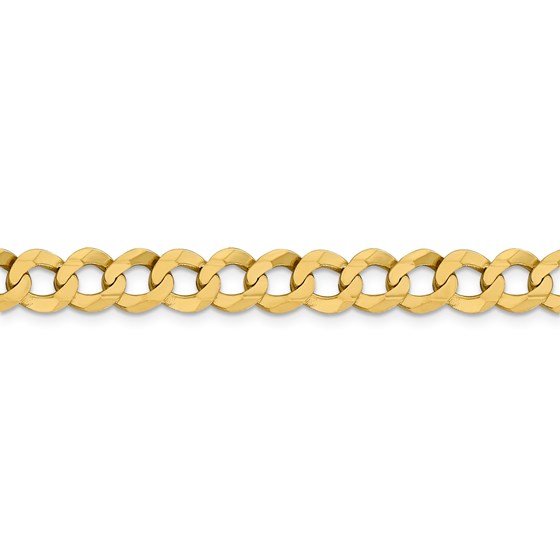 Buy 14k Yellow Gold 8.3 mm Solid Light Flat Cuban Chain - 24 in. | APMEX