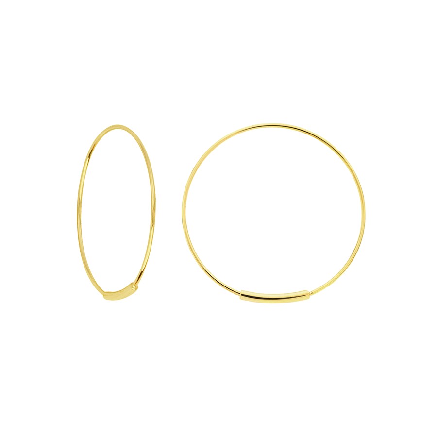 Buy 14K Yellow Au Hawley St Endless 25 mm Wire Hoops | APMEX