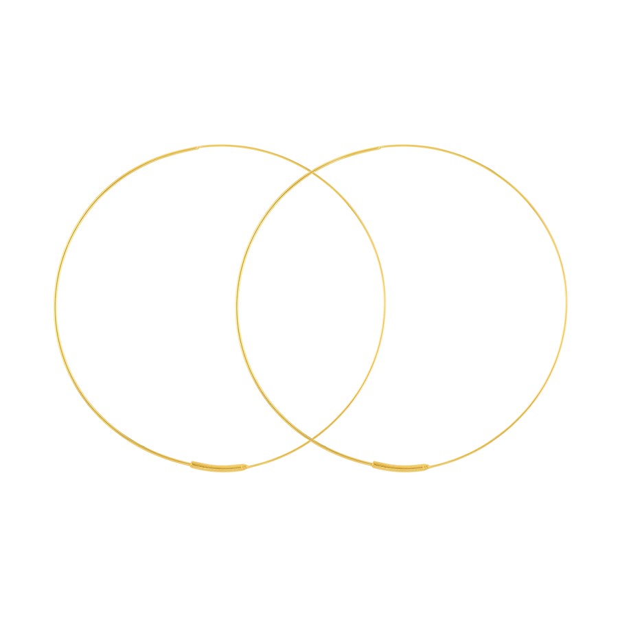 Buy 14K Yel Gold Hawley St Endless 60mm Wire Hoops | APMEX