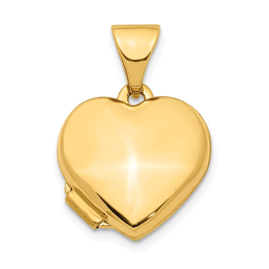 Buy 14k Yellow Gold Heart 13 mm Locket Pendant | APMEX