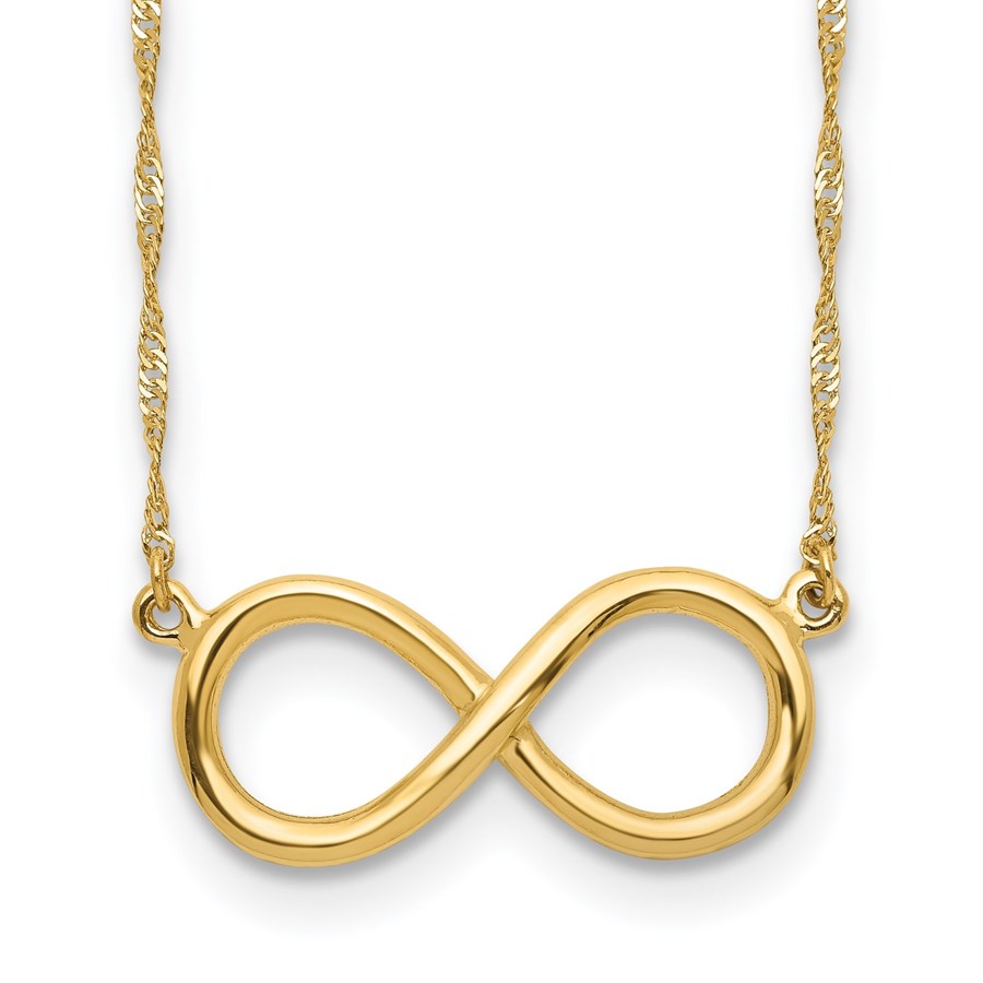 14K Yellow Gold Infinity 18in Necklace - 18 in.