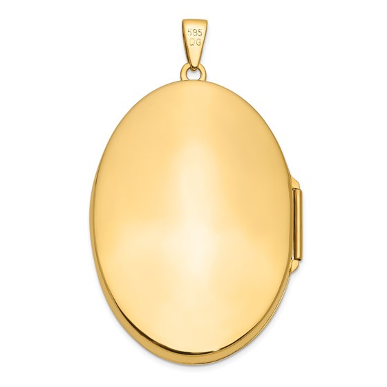 Buy 14k Yellow Gold Oval Heavy Weight Locket - 48 mm | APMEX