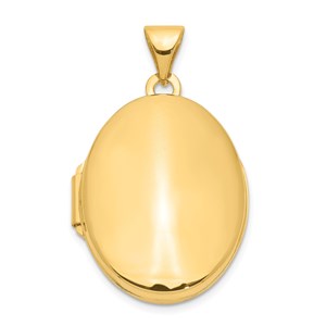 Buy 14k Yellow Gold Polished Oval Locket - 30 mm | APMEX