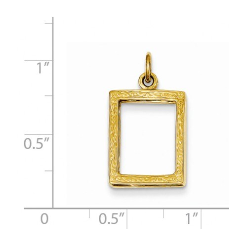 Buy 14k Yellow Gold Small Picture Frame Pendant | APMEX