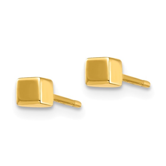 Buy 14k Yellow Gold Square Stud Earrings | APMEX