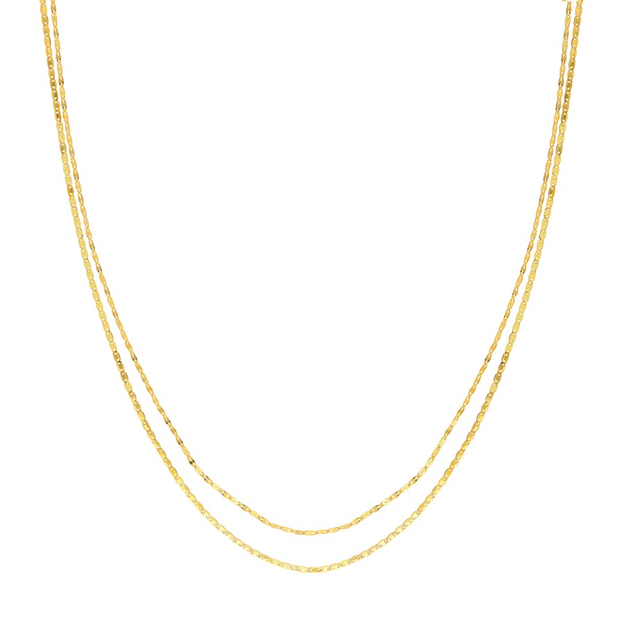 Buy 14K Yellow Gold Valentino Hammered Forzentina Chain - 18 in. | APMEX