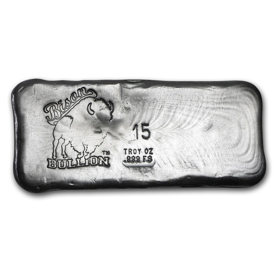 Buy 15 oz Hand Poured Silver Bar - BB | APMEX
