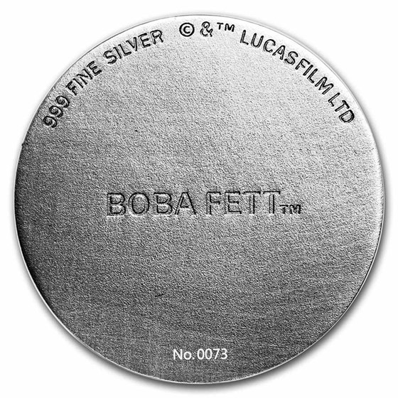 Buy 150 gram Silver Boba Fett Miniature Statue | APMEX