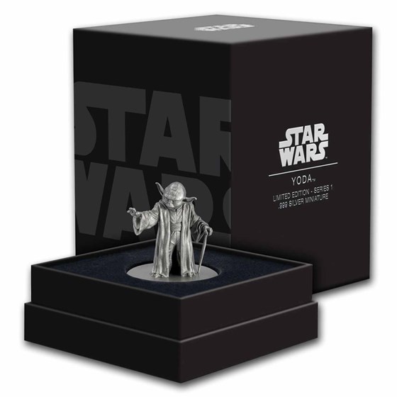 Buy 150 gram Silver Master Yoda Miniature Statue | APMEX