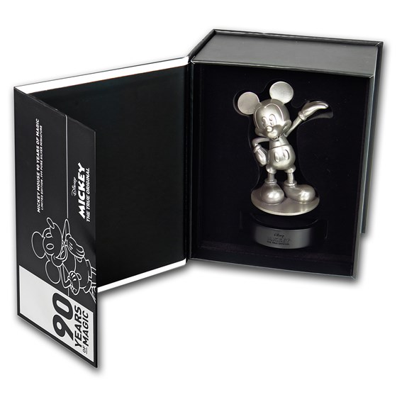 Buy 150 gram Silver Mickey Mouse 90th Anniversary Miniature Statue | APMEX