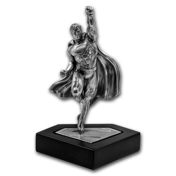 Buy 150 gram Silver Superman 80th Anniversary Miniature Statue | APMEX