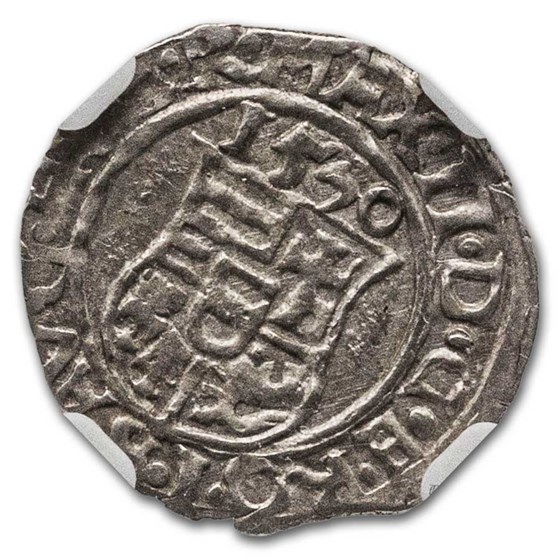 1500s KB Hungary Silver Denar MS-62 NGC (Story Vault)