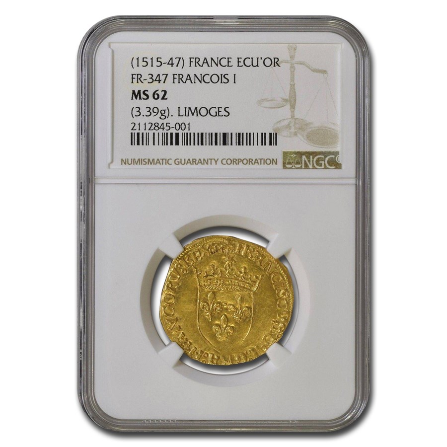 Buy 1515-1547 France Gold Ecu d'Or Francis I MS-62 NGC | APMEX