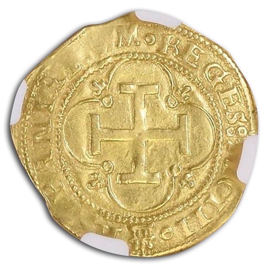 Buy (1516-1556)-S Spain Gold Escudo Charles and Johanna AU-58 NGC | APMEX