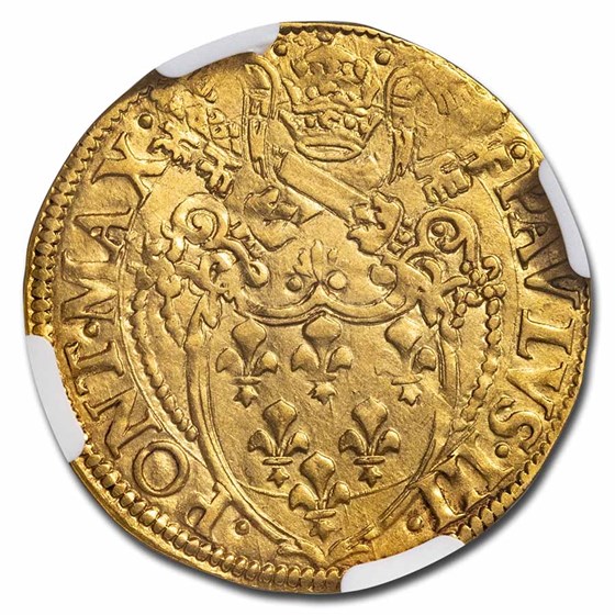Buy 1534-49 Papal States Gold S'Dor (Scudo) Pope Paul III AU-55 NGC | APMEX