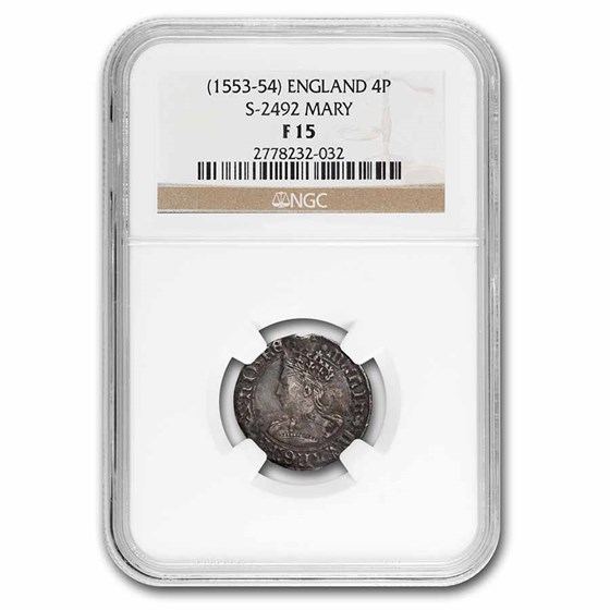 Buy 1553-1554 Great Britain Silver Groat Mary Fine-15 NGC | APMEX