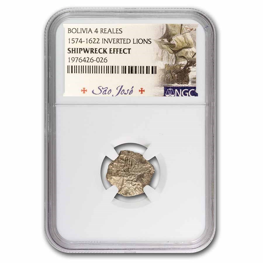 Buy 1574-1662 BO In Lion 4 Reales Sao Jose Shipwreck | APMEX