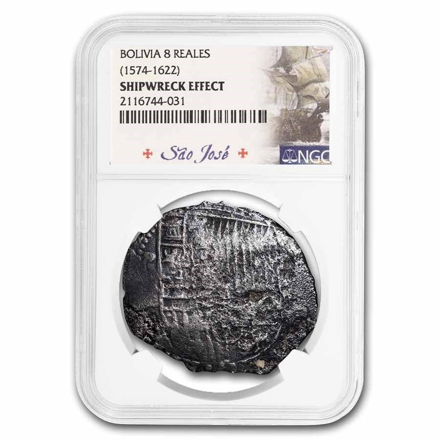 Buy (1574-1662) Bolivia Sao Jose Shipwreck 8 Reales NGC | APMEX
