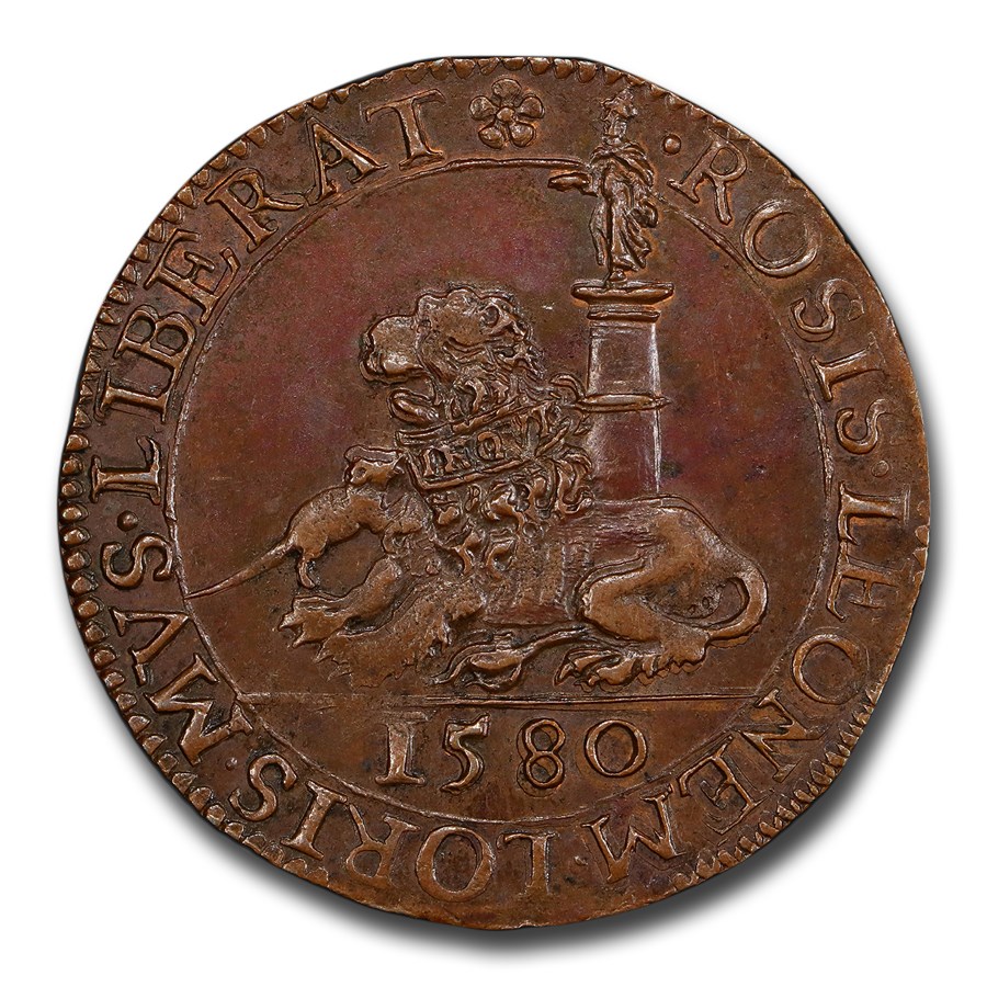 1580 Spanish Netherlands Jeton MS-62 PCGS (Brown)