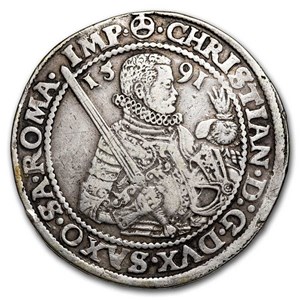 1591 HB Germany Silver Thaler Saxony-Albertine VF