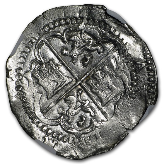 Buy 1592 Spain (Toledo) Silver 4 Reales Cob Phillip II AU-58 NGC | APMEX