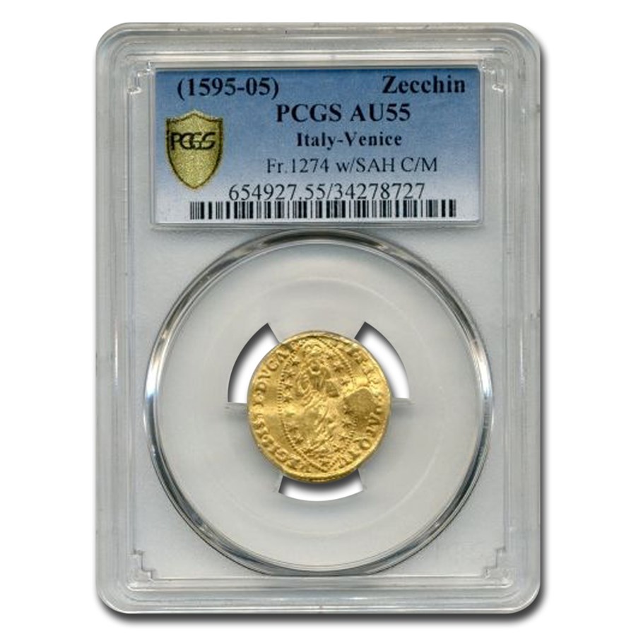 Buy 1595-1605 Italy Venice Gold 1 Zecchin AU-55 PCGS | APMEX