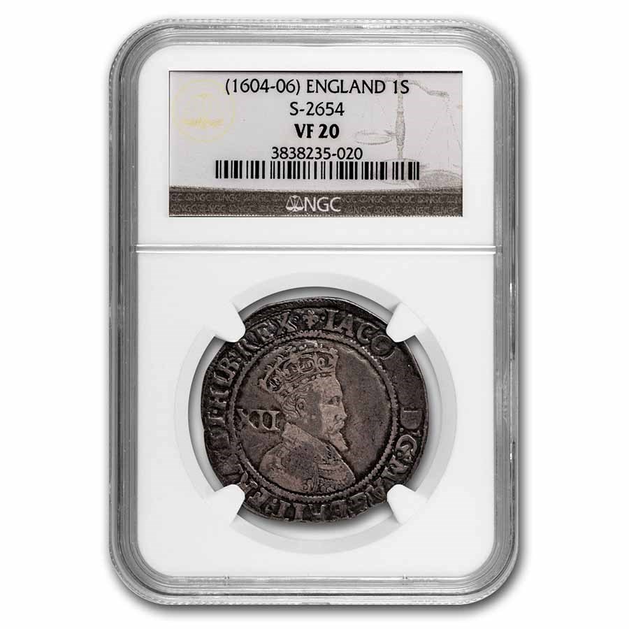 Buy (1604-1606) Kingdom of England Silver Shilling James I VF-20 NGC ...